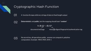 Random Oracle Model & Hashing - Cryptography & Network Security | PPTX | Information and Network ...