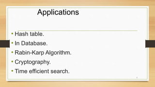 Hash function | PPTX