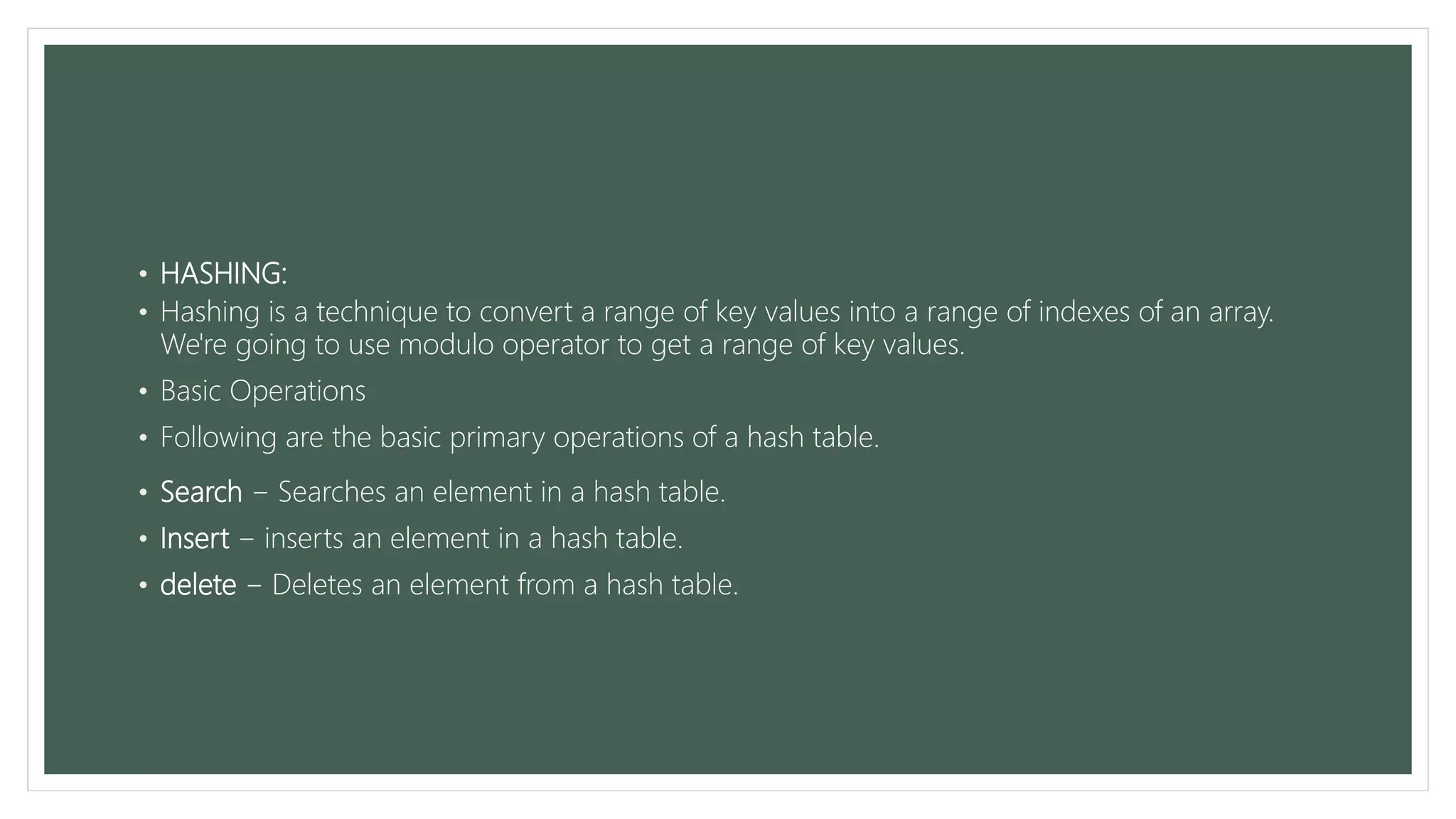 Hash based inventory system | PPTX
