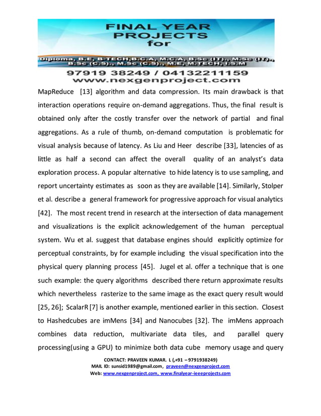 Hashedcubes simple, low memory, real time visual | PDF