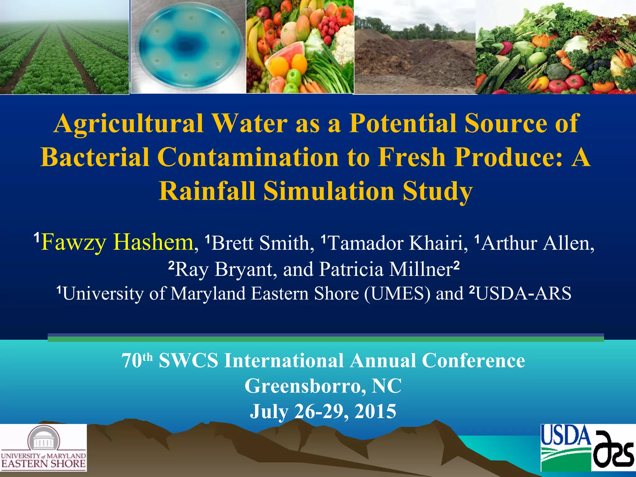 Agricultural Water as a Potential Source of Bacterial Contamination to ...