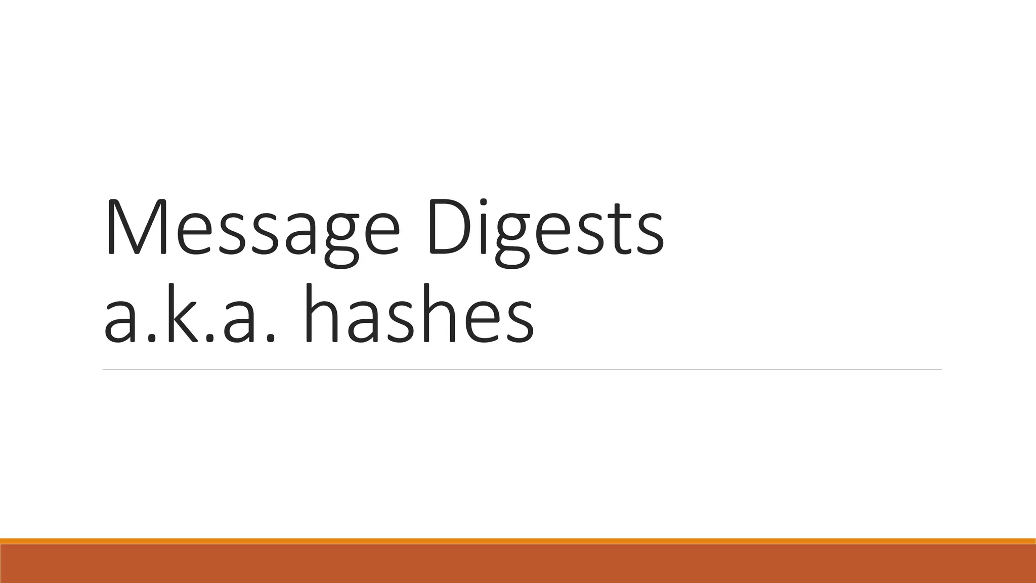 Hashes | PPT