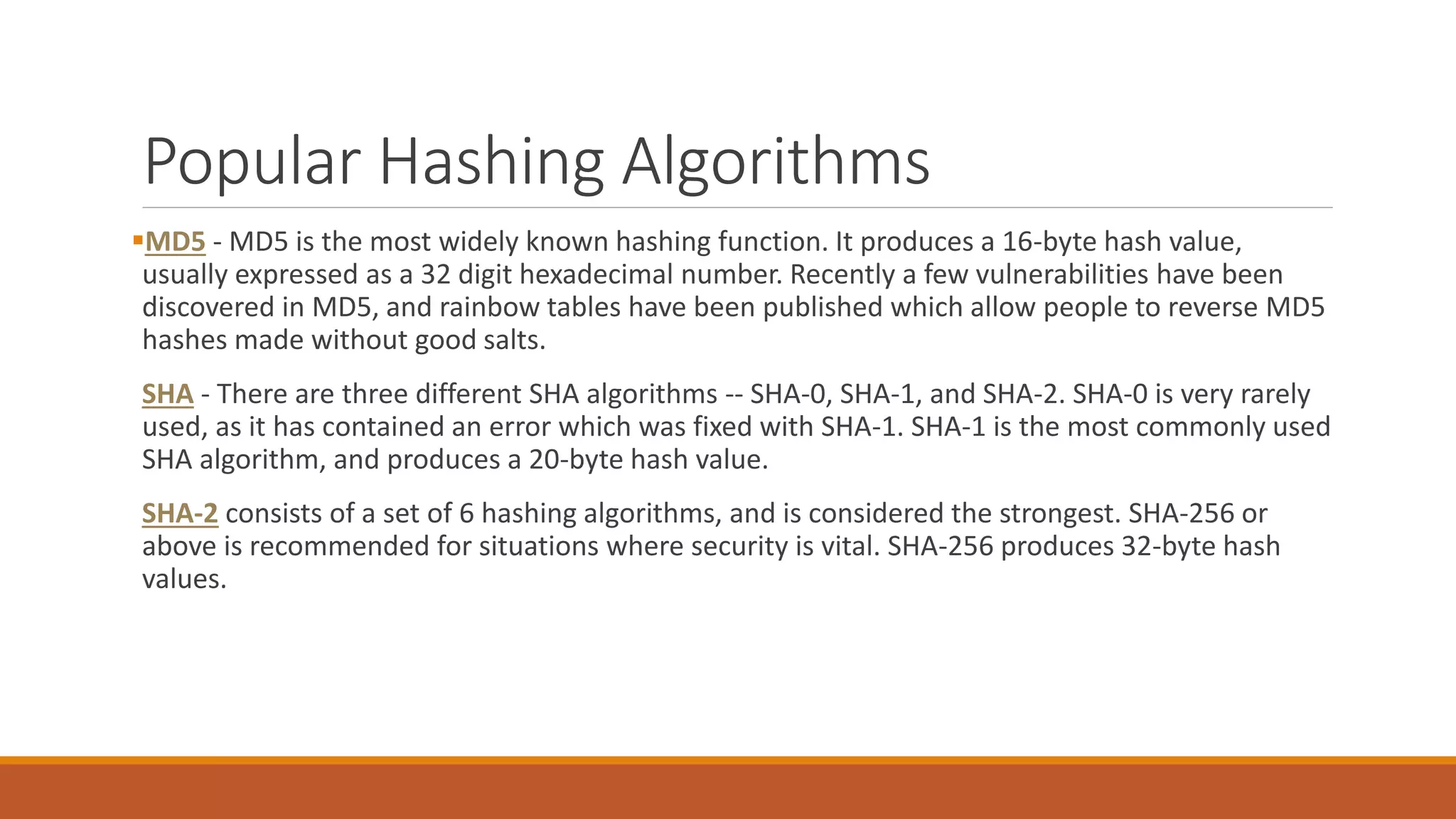 Hashes | PPT