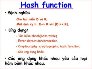 Hash function | PPTX
