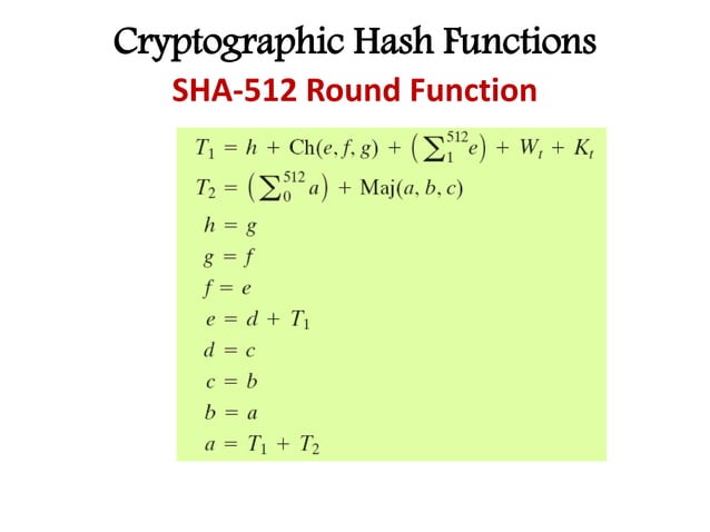 Hash Function | PPTX | Information and Network Security | Computing