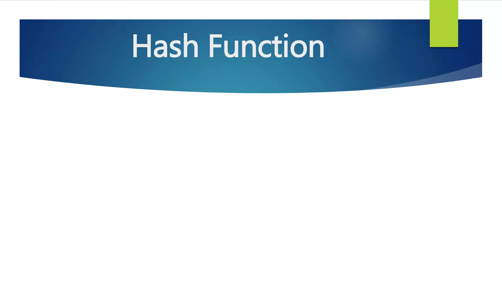 Hash function | PPTX