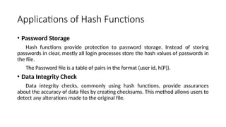 Hash Functions from Information Security | PPTX