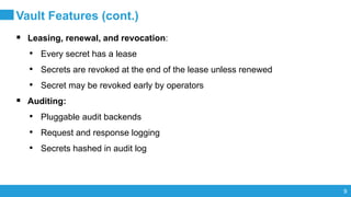 Secret Management with Hashicorp Vault and Consul on Kubernetes | PPT