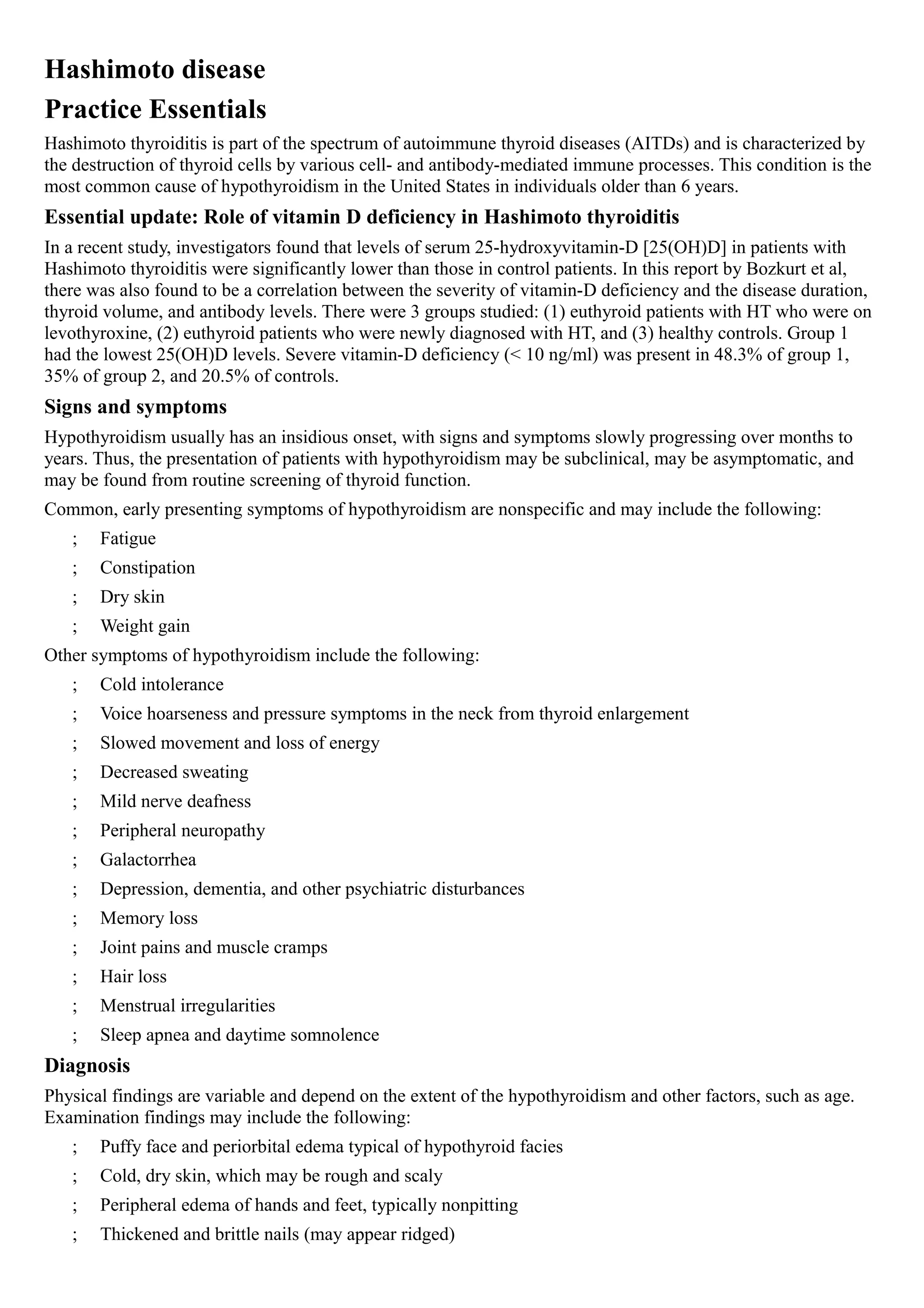 Hashimoto disease | RTF