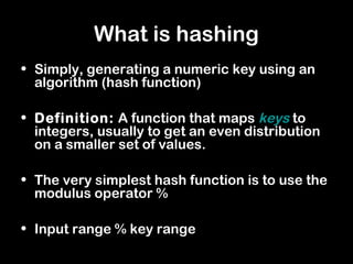 Hashing | PPT