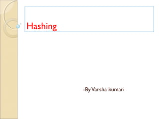 Hashing | PPT
