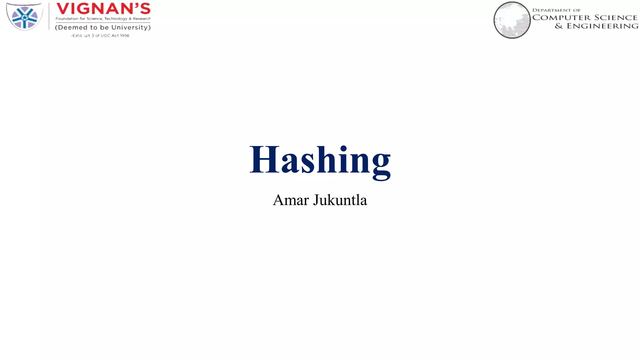 Hashing Pptx Databases Computer Software And Applications 9145