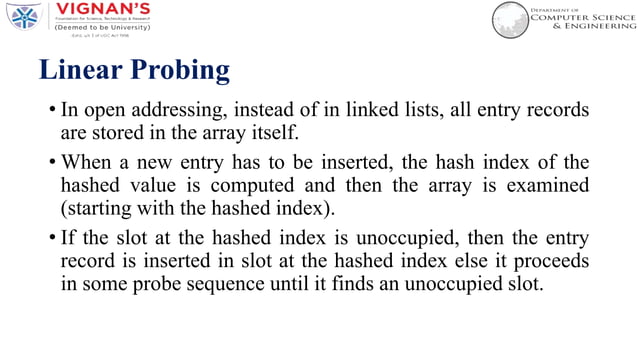 Hashing | PPTX | Databases | Computer Software and Applications