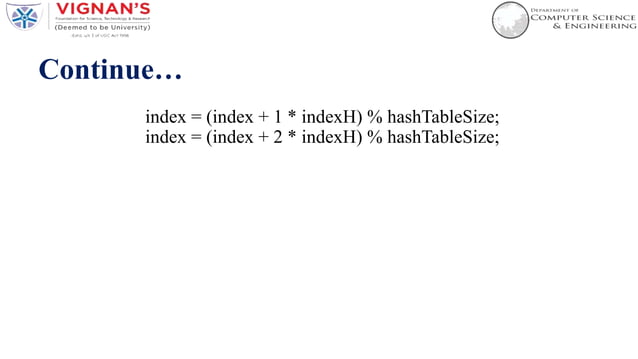 Hashing | PPTX | Databases | Computer Software and Applications
