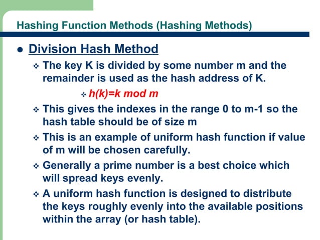 Hashing Technique In Data Structures | PPT Hashing Technique In Data Structures | PPT