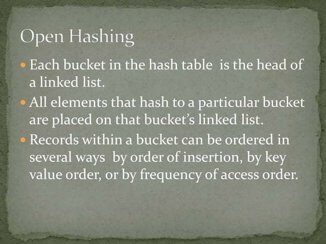 Hashing in datastructure | PPTX