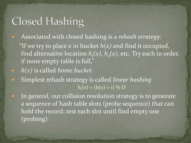 Hashing in datastructure | PPTX