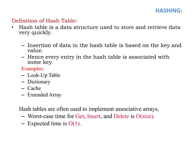 Hashing_UNIT2.pptx | Databases | Computer Software and Applications