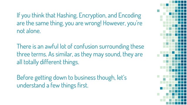 Hashing vs Encryption vs Encoding | PPTX