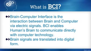 Brain-Computer interface | PPT