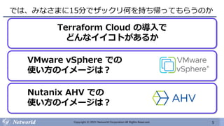 見終わったらすぐできる！ VMware & Nutanix ユーザーのためのTerraform Cloud | PPT