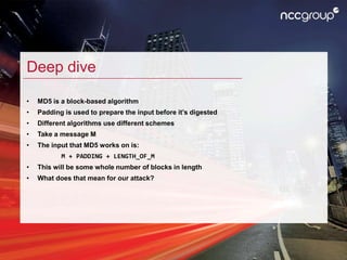 Hash length extension attacks | PPT