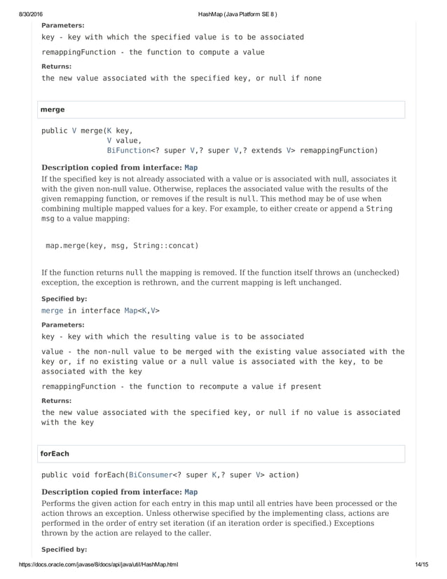Hash map (java platform se 8 ) | PDF