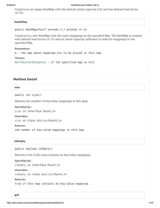 Hash map (java platform se 8 ) | PDF