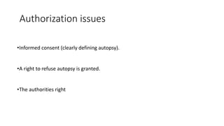 Death autopsy medico legal presentation | PPTX