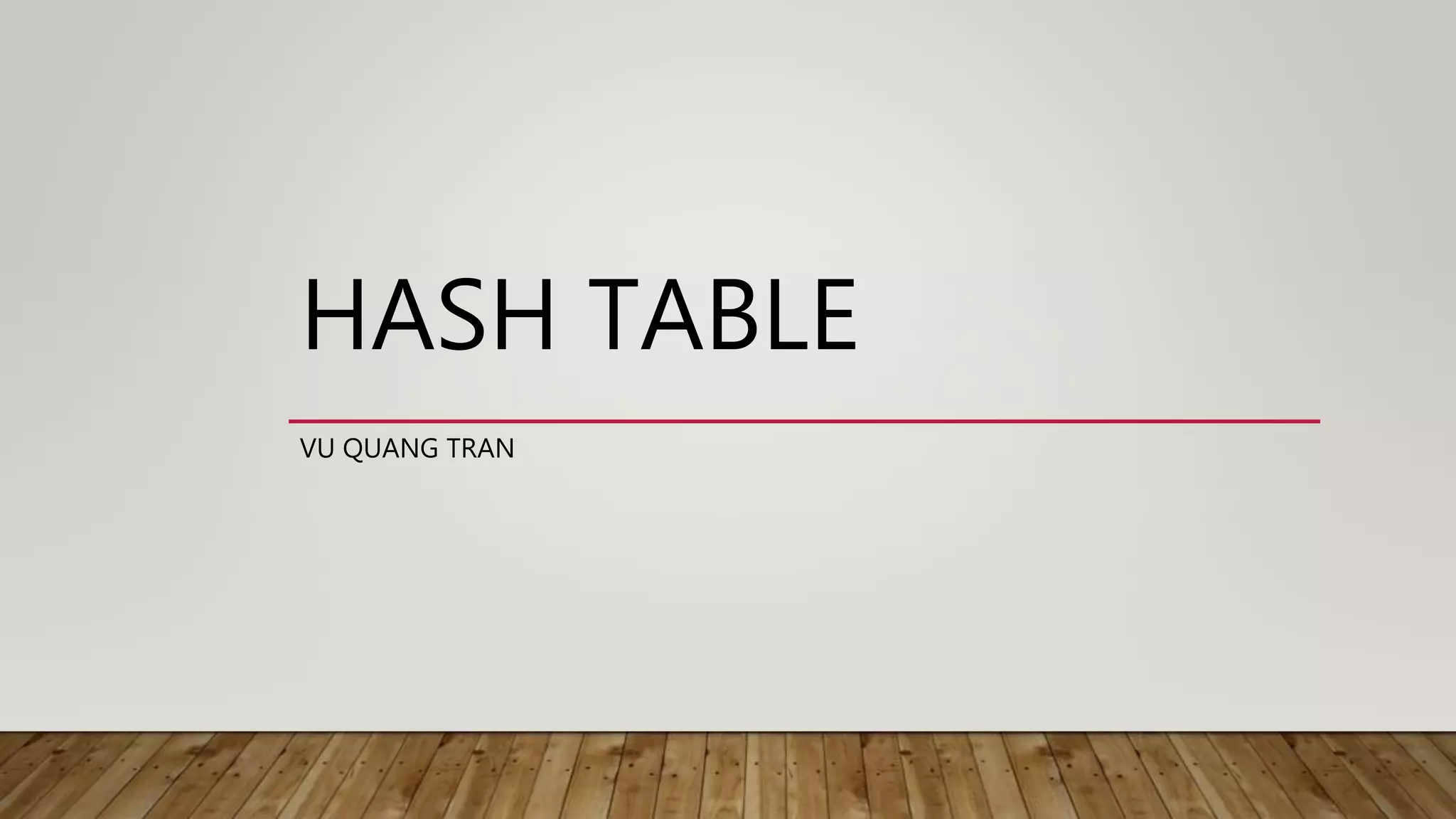 Hash table | PPTX
