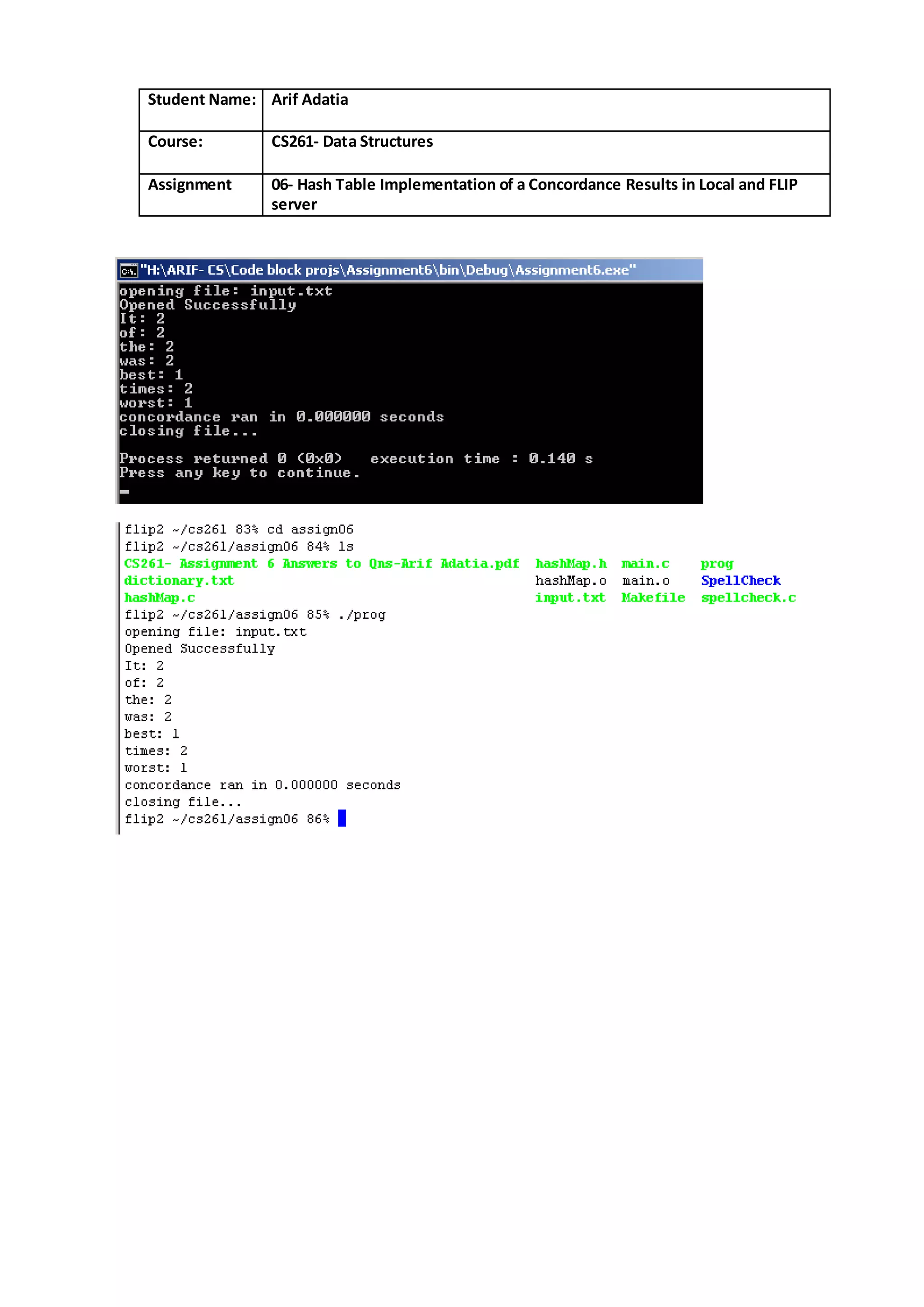 Hash Table Implementation of a Concordance | PDF Hash Table Implementation of a Concordance | PDF