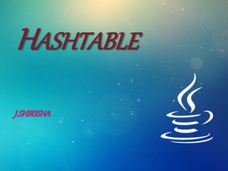 Hash table in java | PPTX