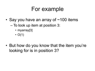Intro to Hash tables | PPT