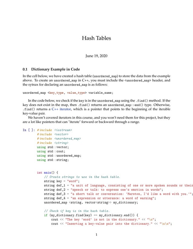 Hash tables | PDF