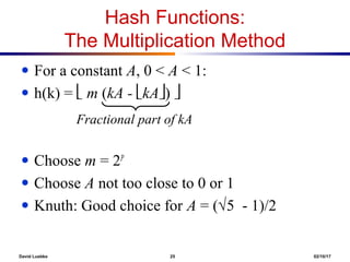 Hash table | PPT