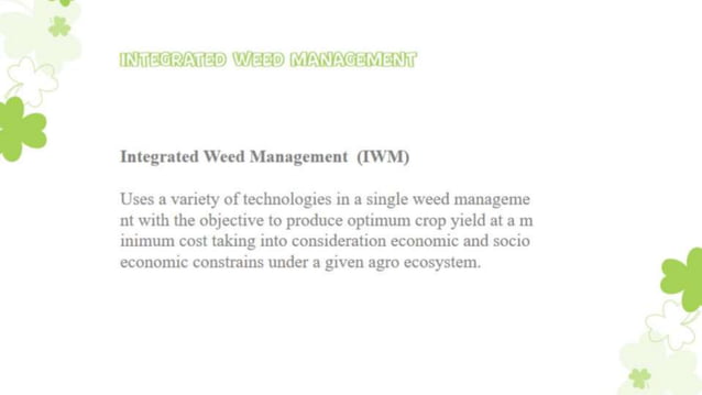Integrated Weed Management | PPTX