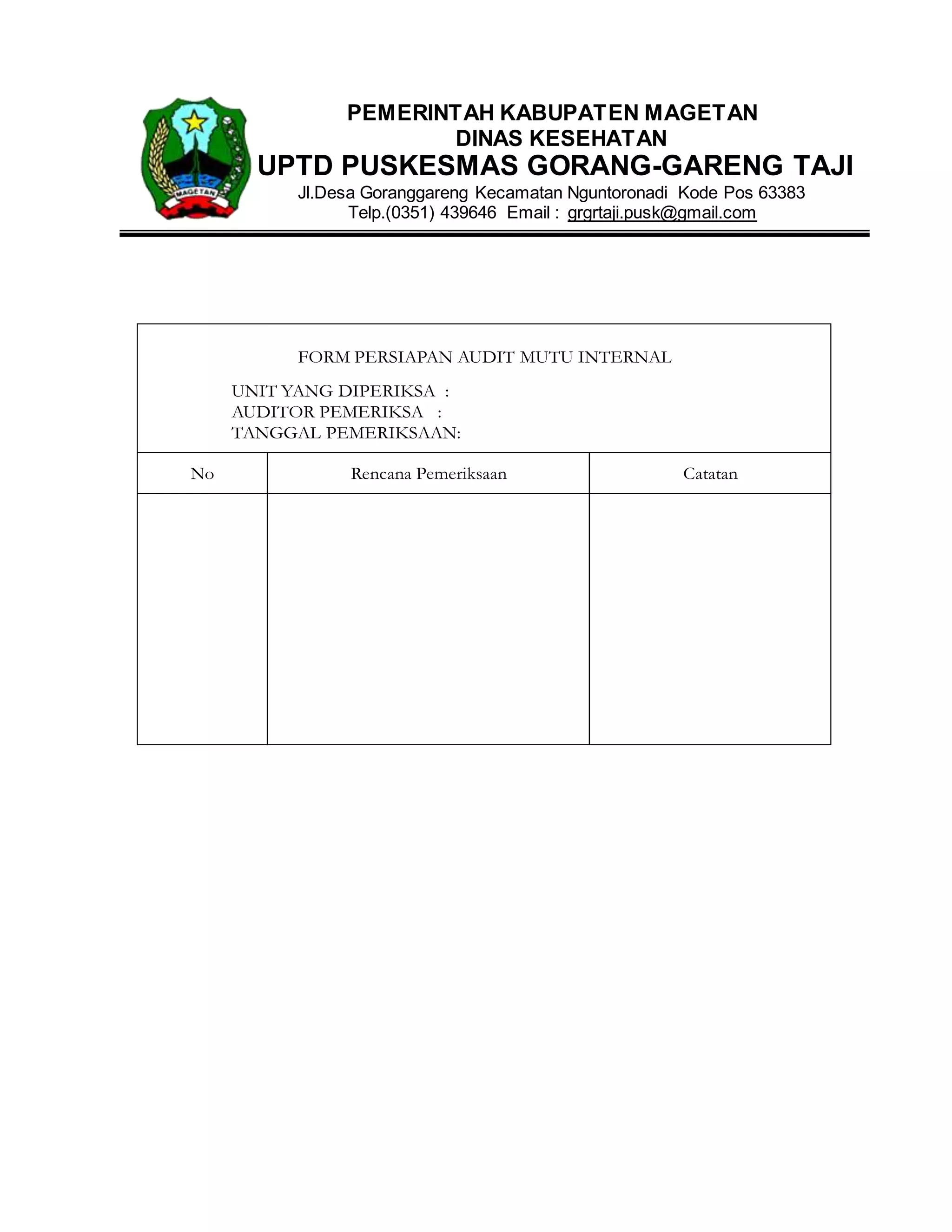 Hasil audit internal | PDF