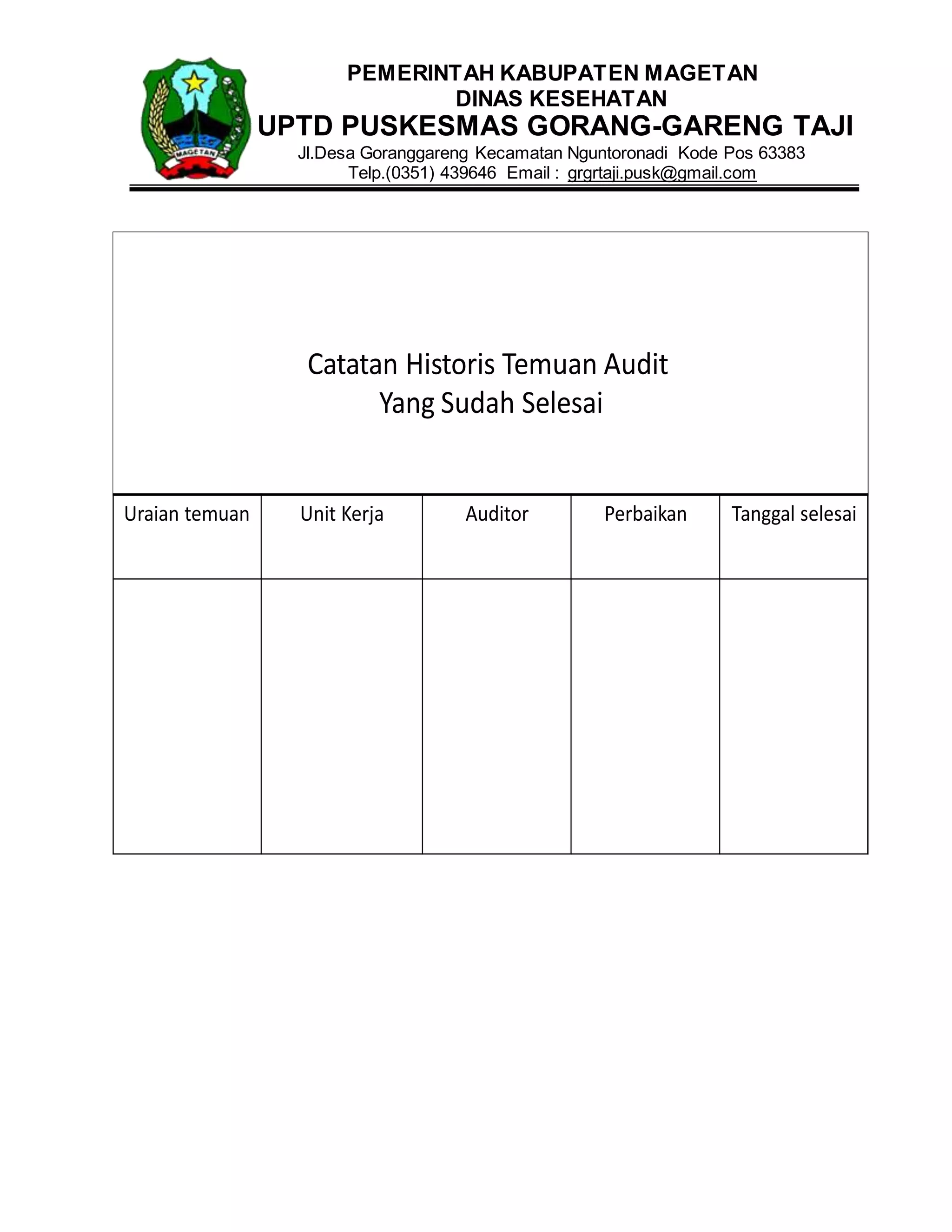 Hasil audit internal | DOCX