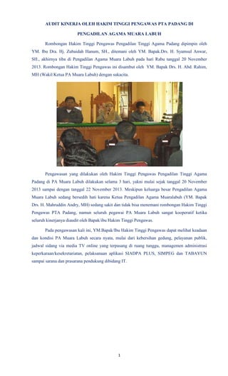 Hasil audit kinerja | PDF