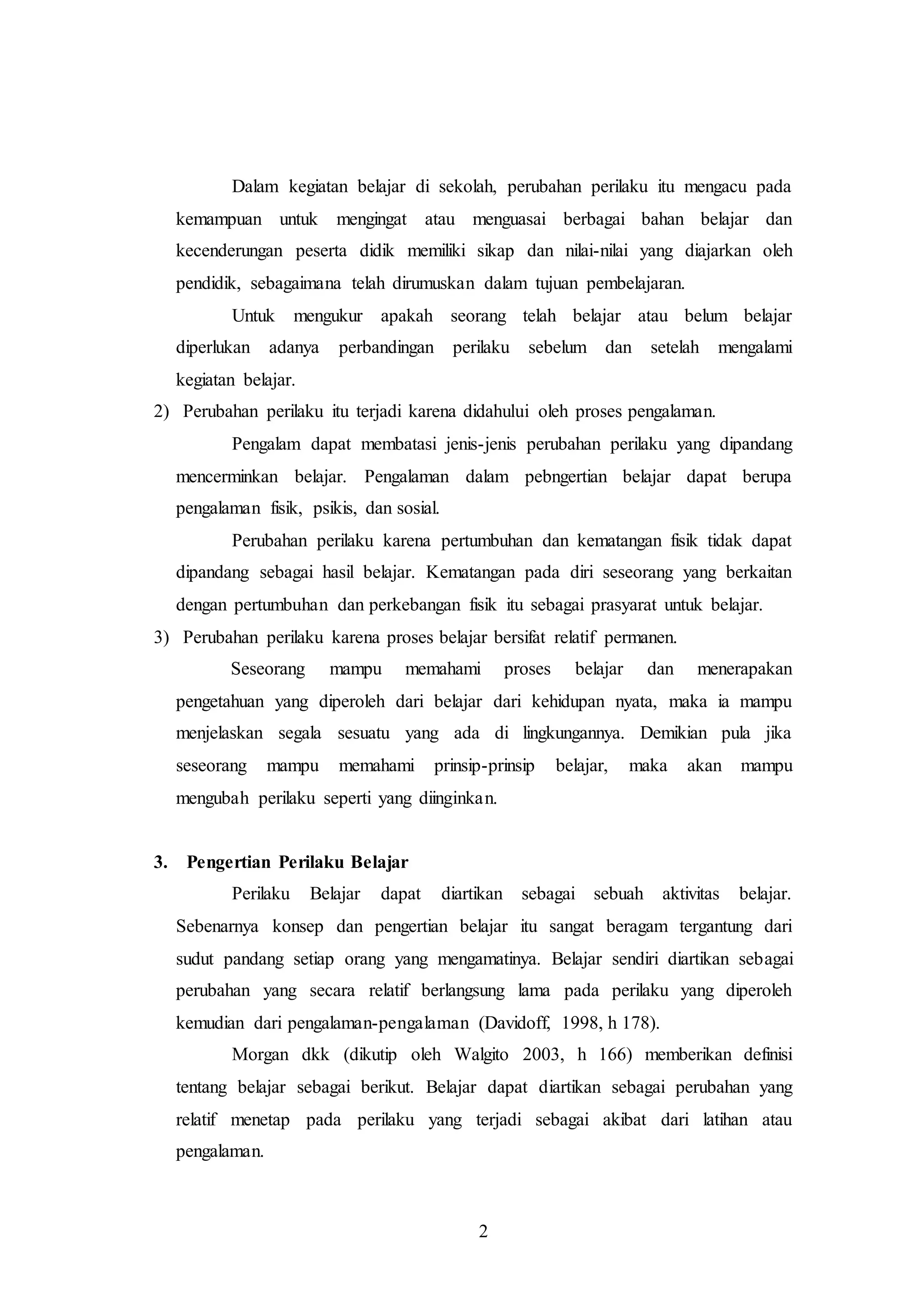 Hasil belajar sebagai perubahan tingkah laku | DOCX