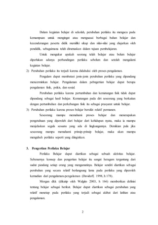 Hasil belajar sebagai perubahan tingkah laku | DOCX