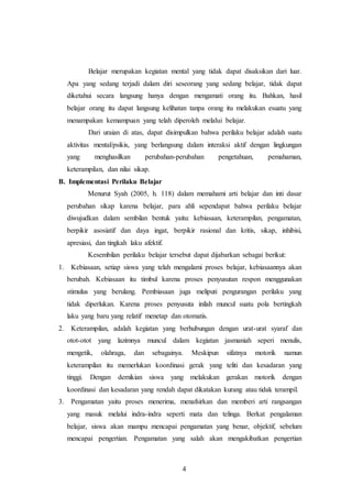 Hasil belajar sebagai perubahan tingkah laku | DOCX