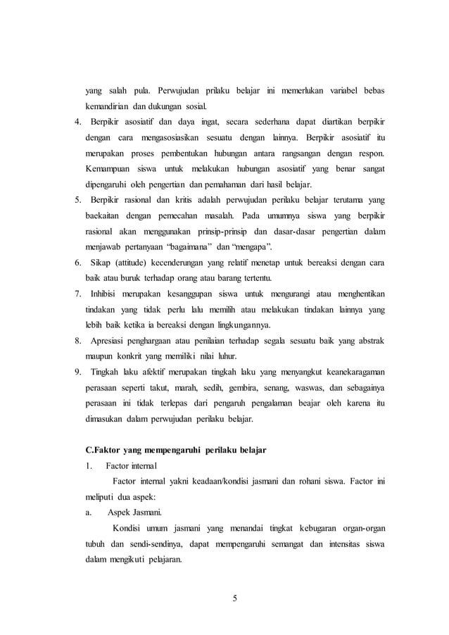 Hasil belajar sebagai perubahan tingkah laku | DOCX