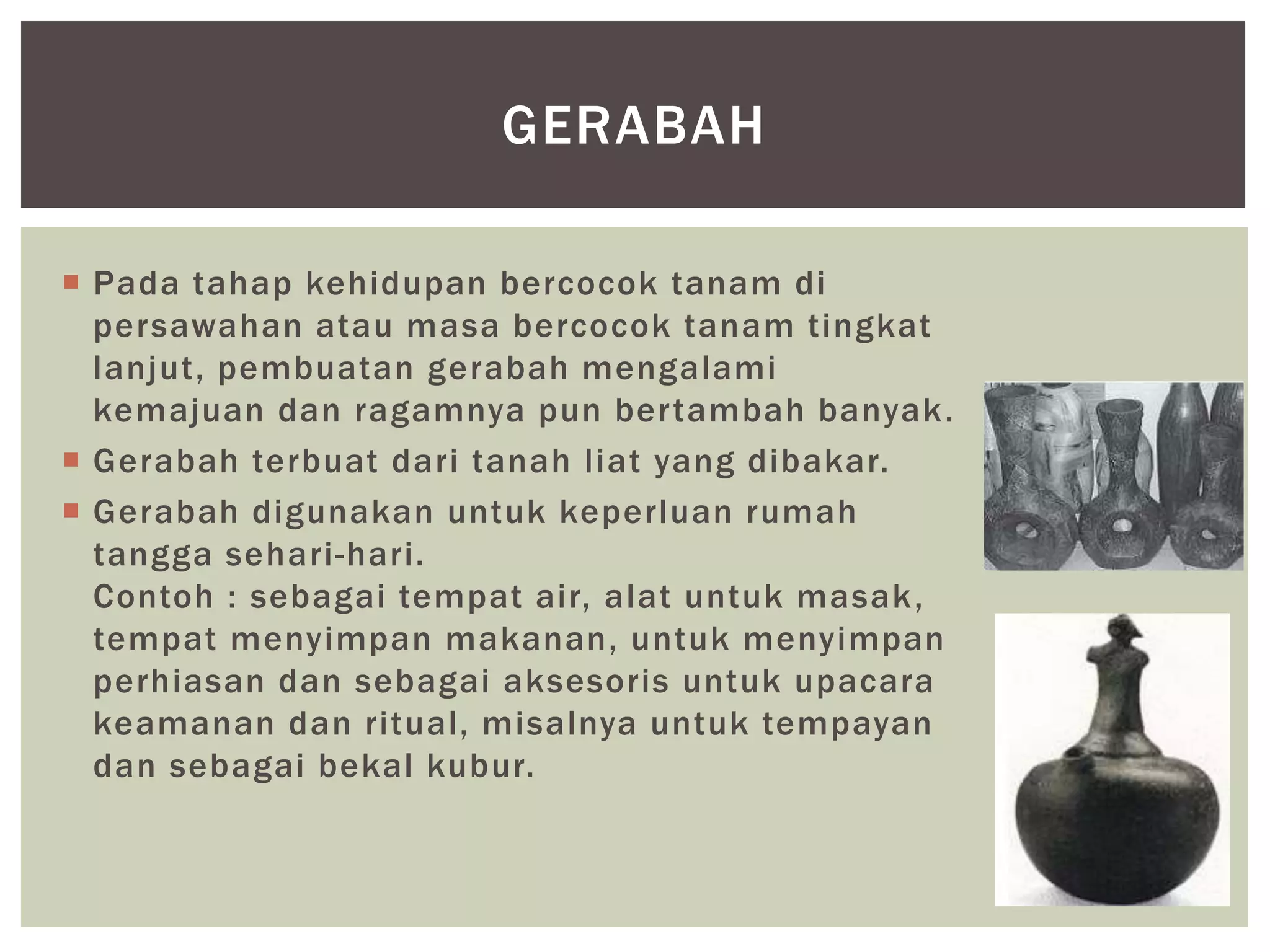 Hasil Kebudayaan Masa Bercocok Tanam | PPTX