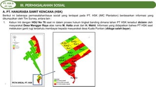 Hasil Kunjungan - SSCSR ke Kebun HSK dan SAL | PPTX