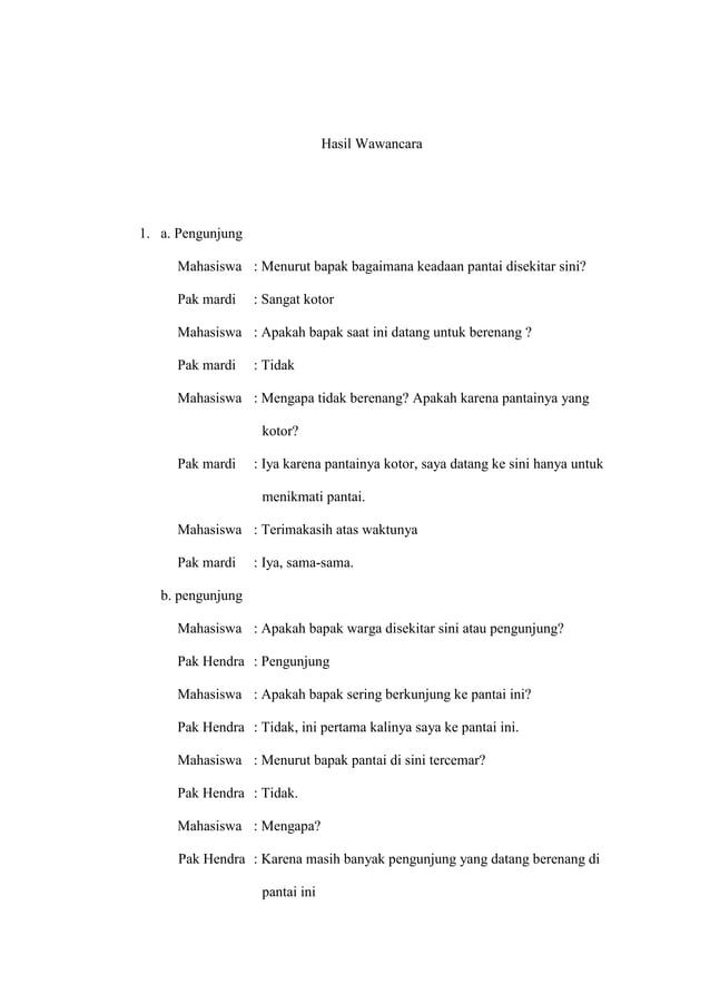 Hasil wawancara | PDF