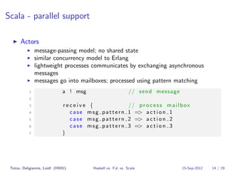 Haskell vs. F# vs. Scala | PDF | Programming Languages | Computing