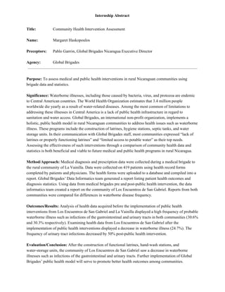 Project Abstract - Assessing Public Health Interventions | PDF