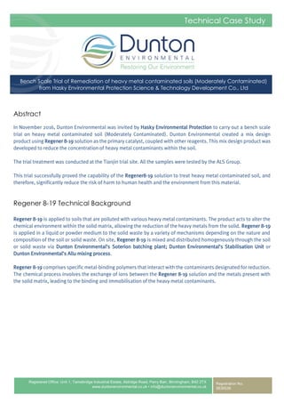 Hasky（哈斯基）重金属污染土壤（中度污染）修复试验 | PDF