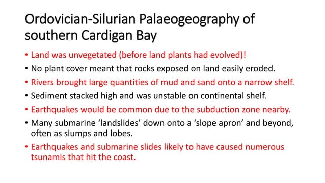 The Geology of the south Cardigan Bay coast. | PPT